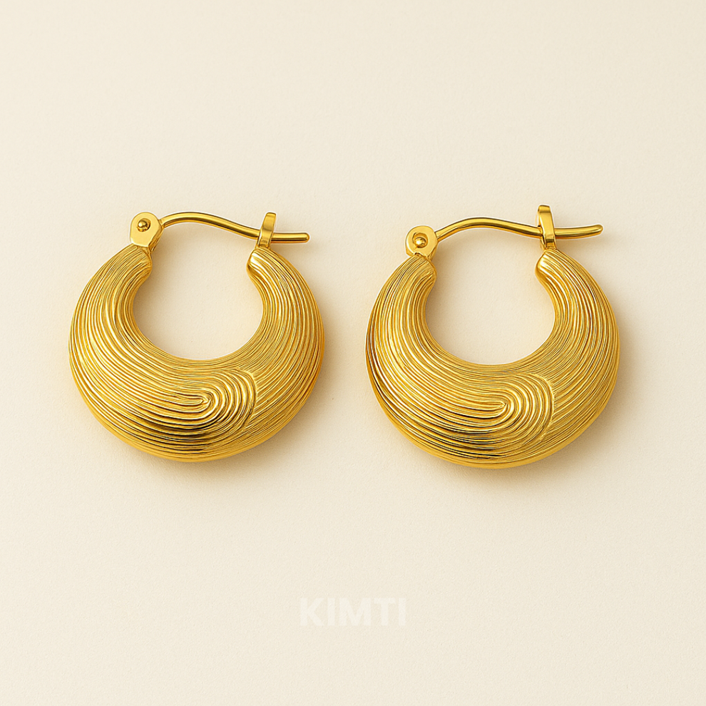 18K Gold Plated Tini Mini Hoop Anti Tarnish Earring – Kimti